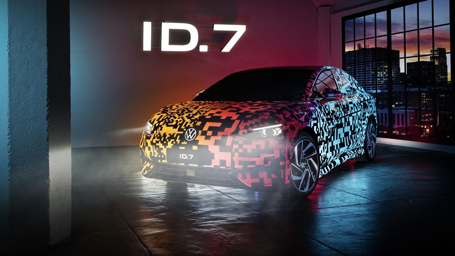 VW ID.7 in Las Vegas als rollende Lichtorgel - Elektroauto