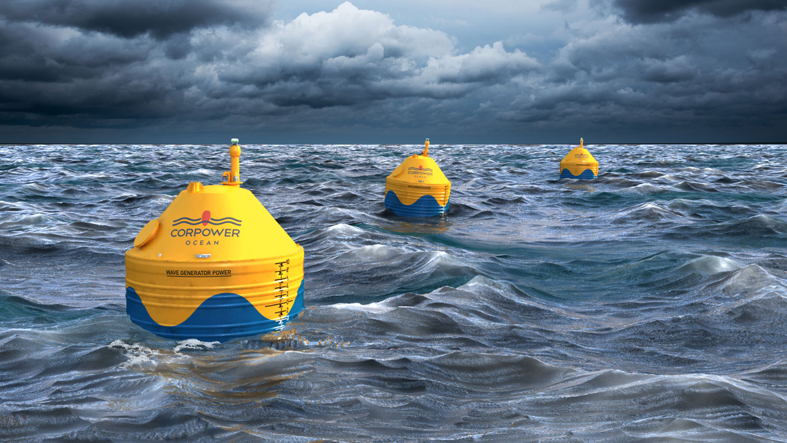 Corpower-Bojen erzeugen Strom mit Wellenkraft - Energieerzeugung